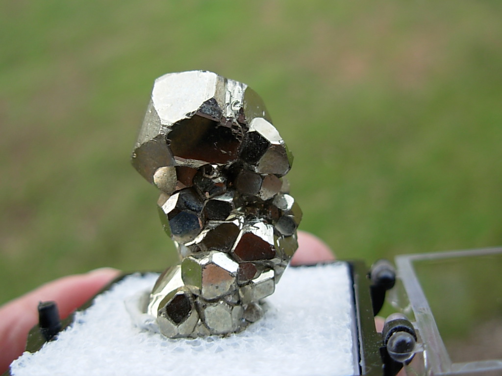 Pyritohedral Pyrite Cluster tower Thumbnail Specimen from Peru - Spirit ...