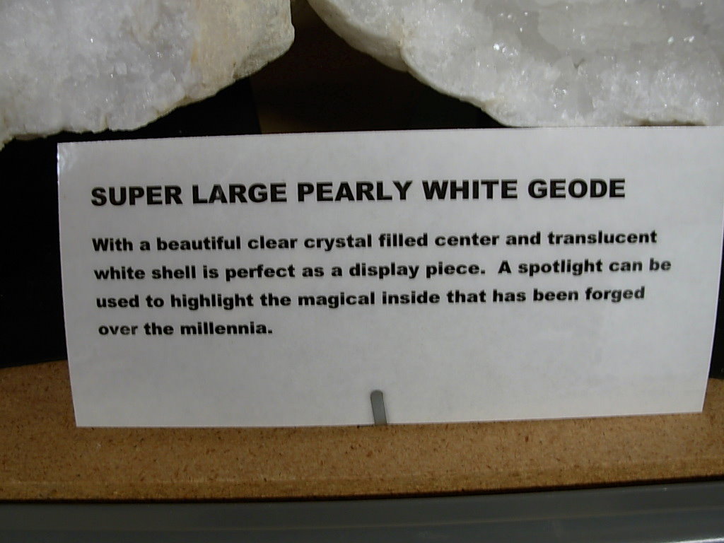 Rare Super Large Pearly White Geode Pair 1 - Spirit Rock Shop
